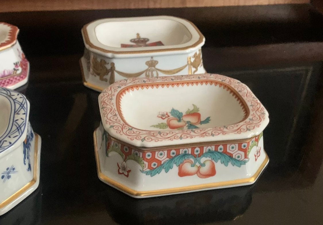 Vintage Vista Alegre Portugal Porcelain Pin Trinket Dishes