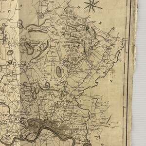 Antique 1789 John Cary County Map of Middlesex From the Best ...