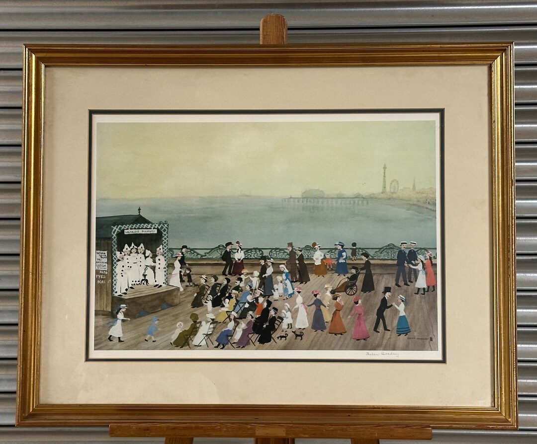 Lovely Vintage Helen Bradley Signed Print fred Walmsley's Concert Party ...