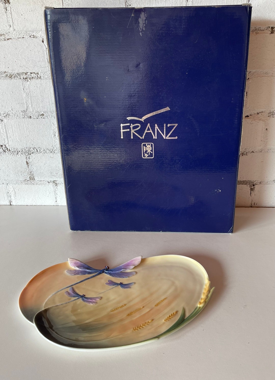 Beautiful Franz Porcelain Dragonfly Plate Sculpted and - Etsy UK