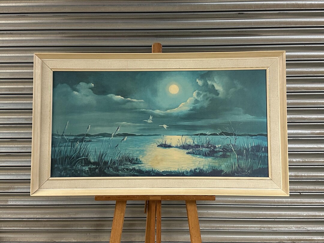 Large 1960s Audrey Dallas-simpson 1925-1984 Kitsch Print of Geese ...