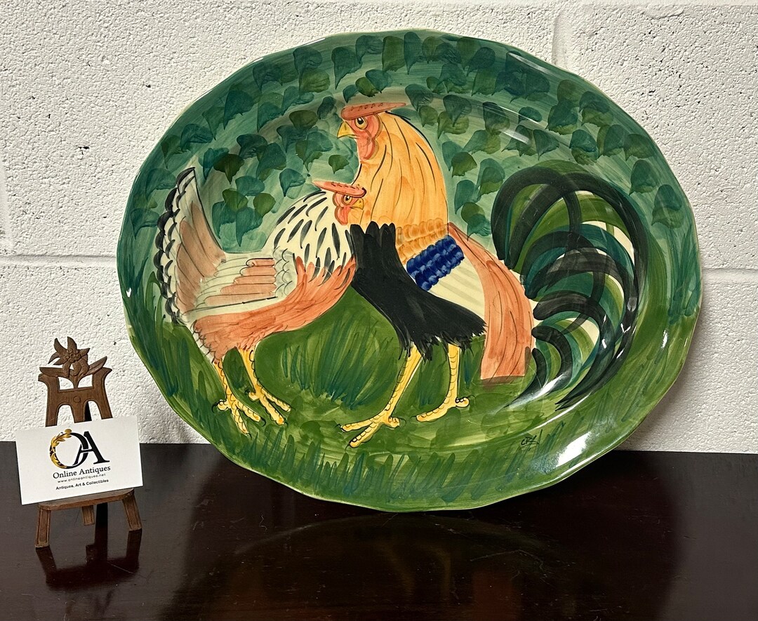 Oxney Green Studio Pottery Two Cockerels Platter/charger Designed by ...