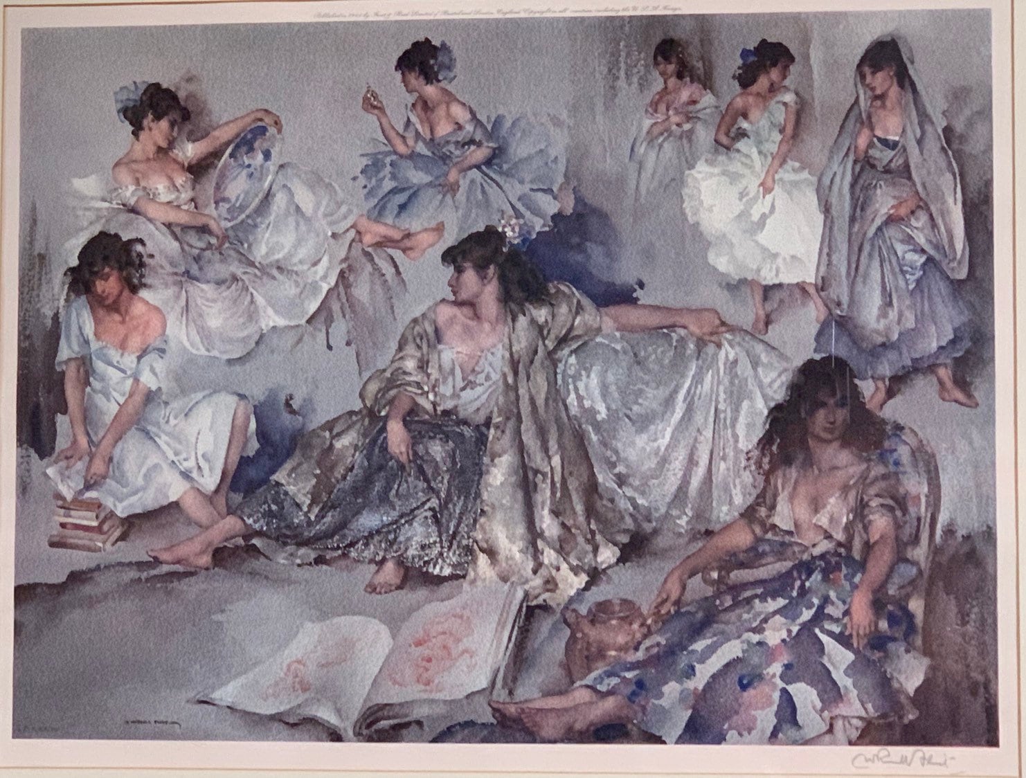 Large Rare Sir William Russell Flint Signed & Embossed Limited Edition ...