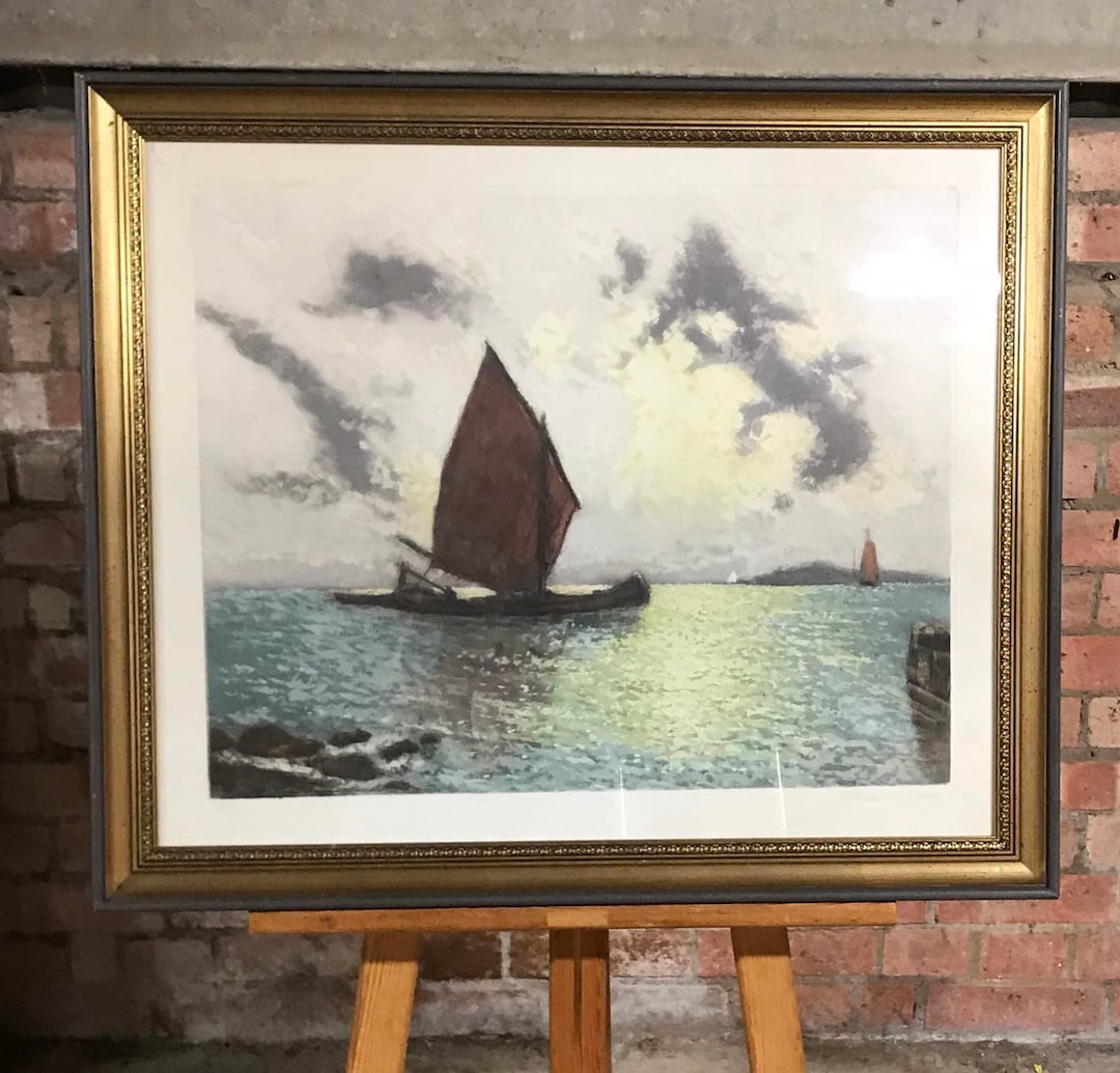 A Limited Edition Coloured Seascape Etching by Heran Chaban 232/350 - Etsy