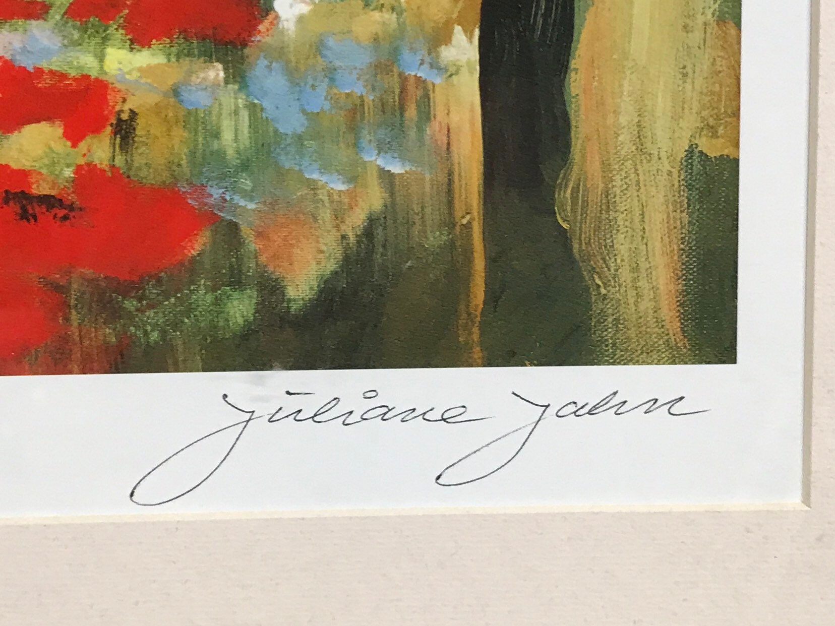 Beautiful Large Framed Print Titled Poppy 2 Signed By The Artist ...