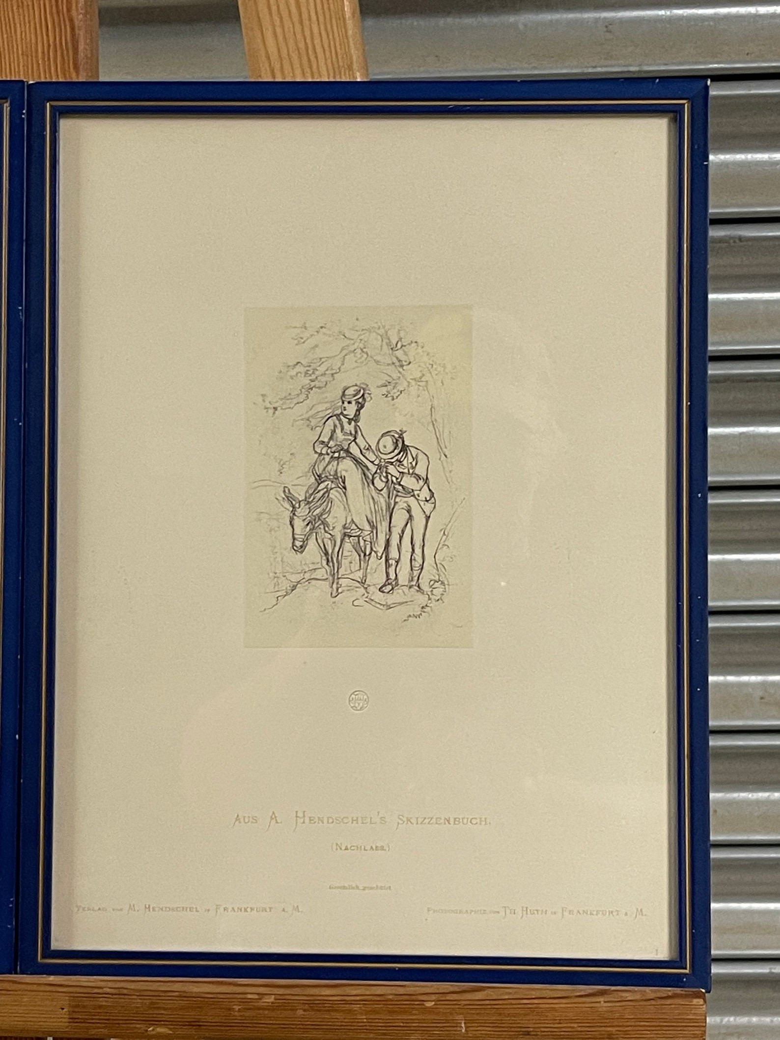 Antique Pair of Blind Stamped German Prints by A. Hendschel’s ...