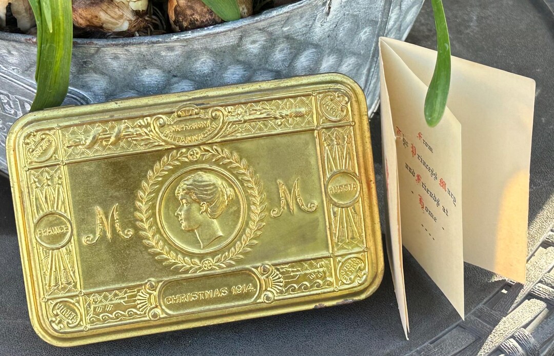WW1 Christmas 1914 Princess Marys Brass Gift Fund Box With Monogrammed ...