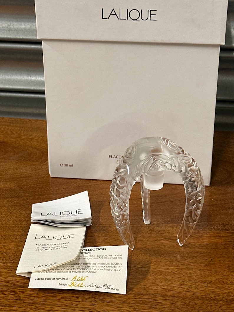 Lalique France Flacon 2012 Limited Edition Crystal Perfume Bottle ...