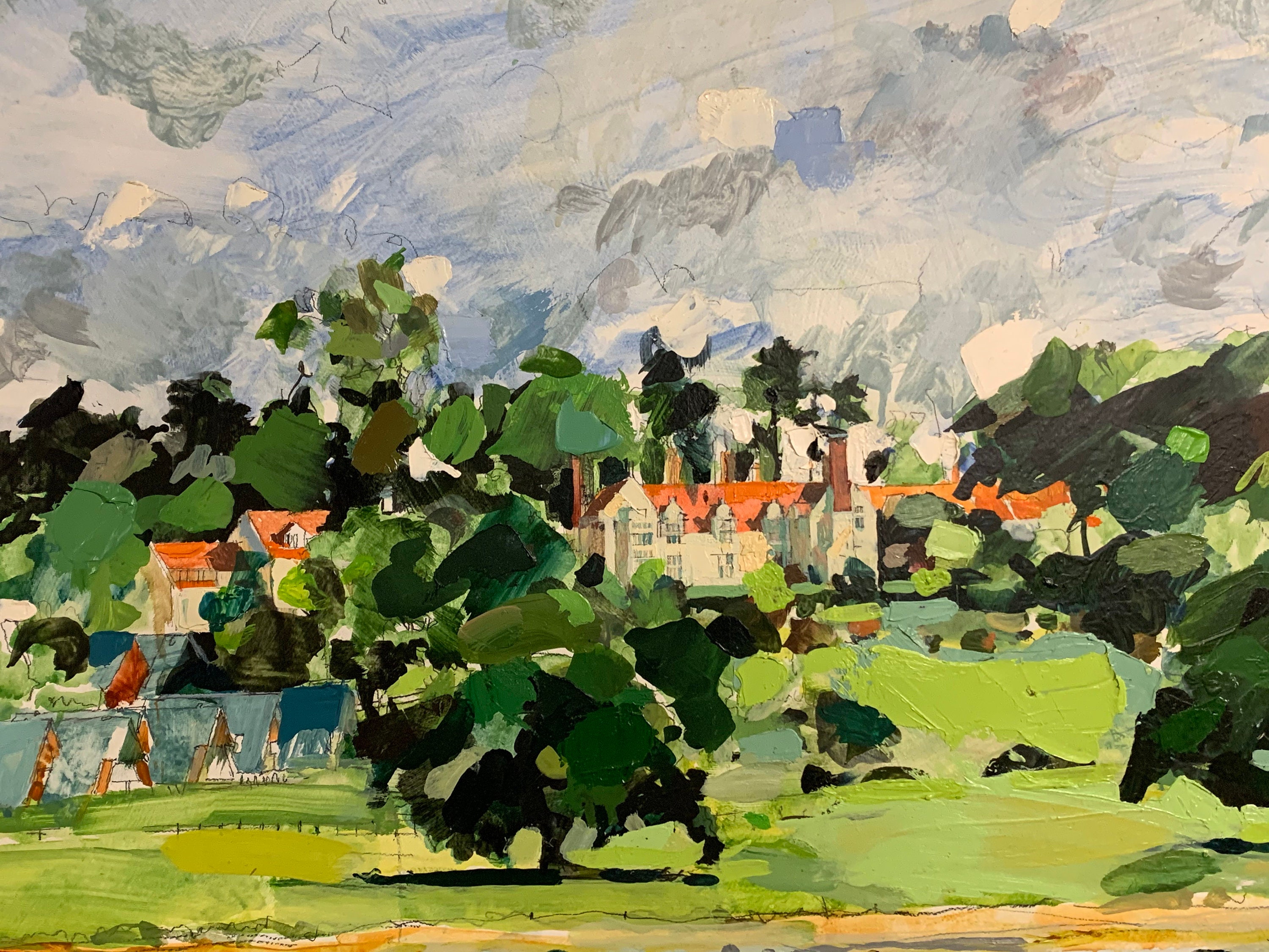 Lovely Oil Painting Of Barnsdale Hall By The Artist Michael R Hoar A.R ...