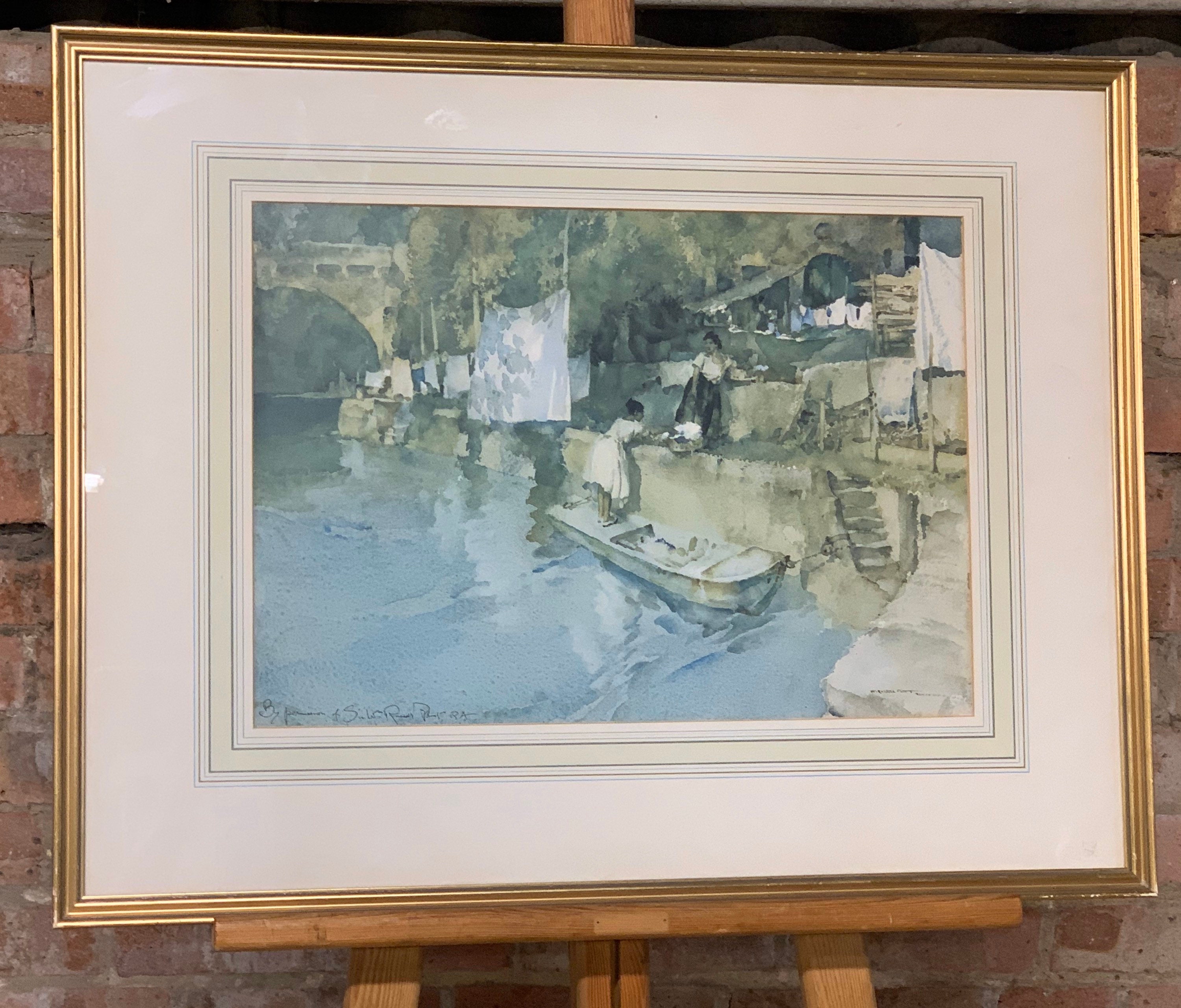 Sir William Russell Flint Print which is of two ladies by the River ...