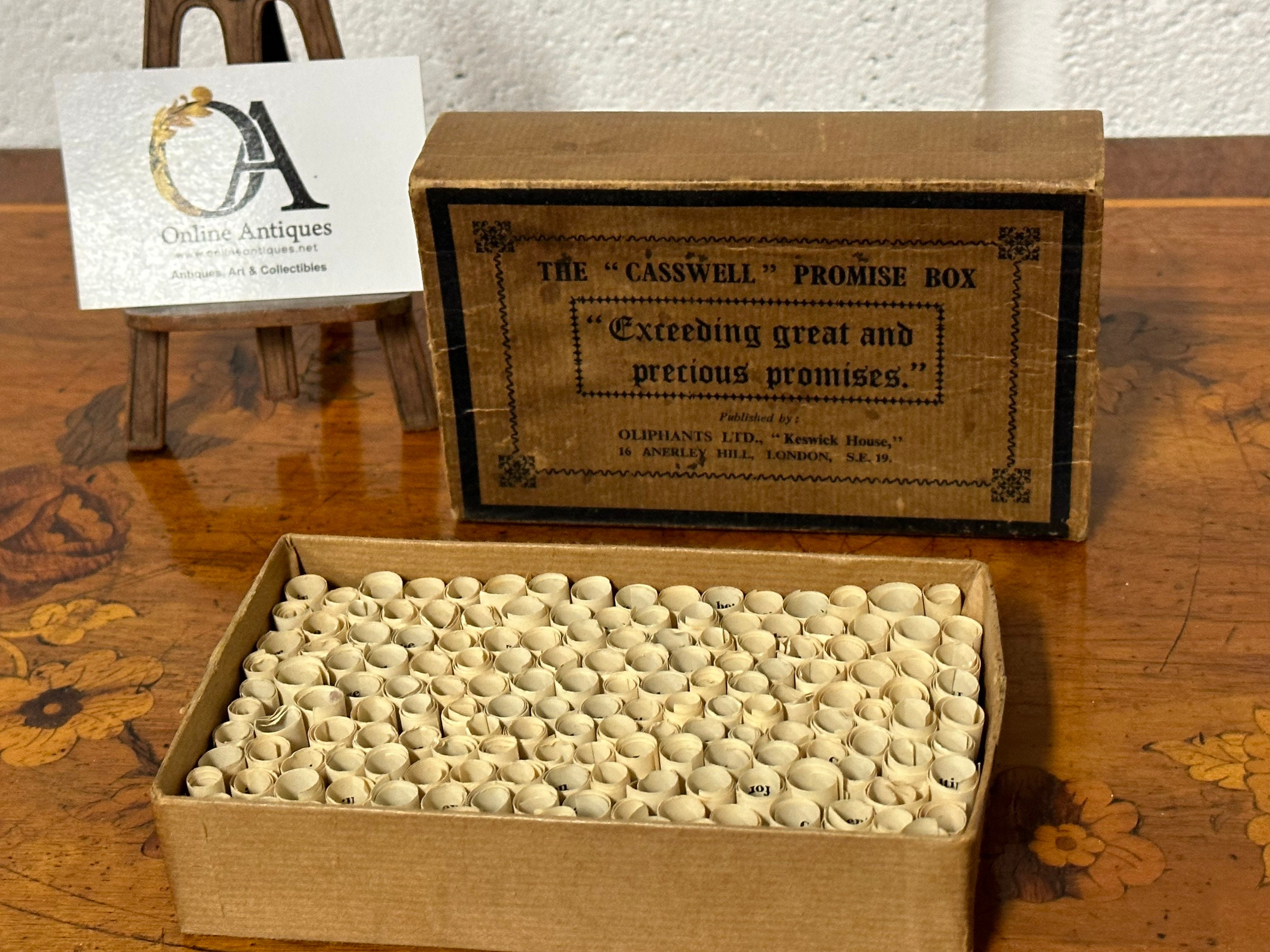 Rare Item! The ‘’Caswell’’ Promise Box ‘’Exceeding Great and Precious ...