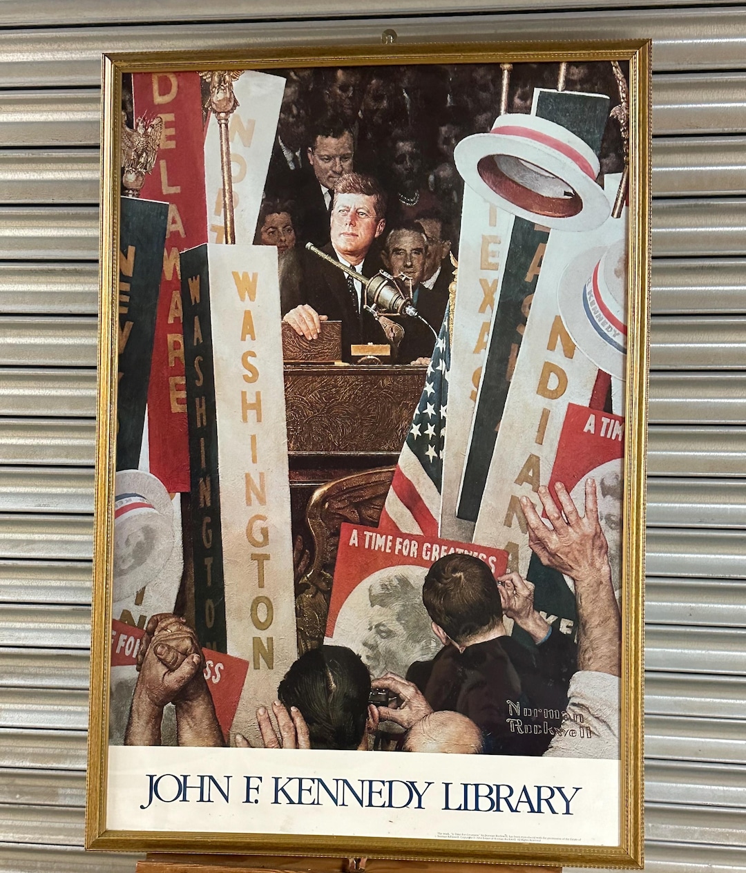 Original 1964 Poster John F Kennedy by Norman Rockwell ‘ A Time for ...