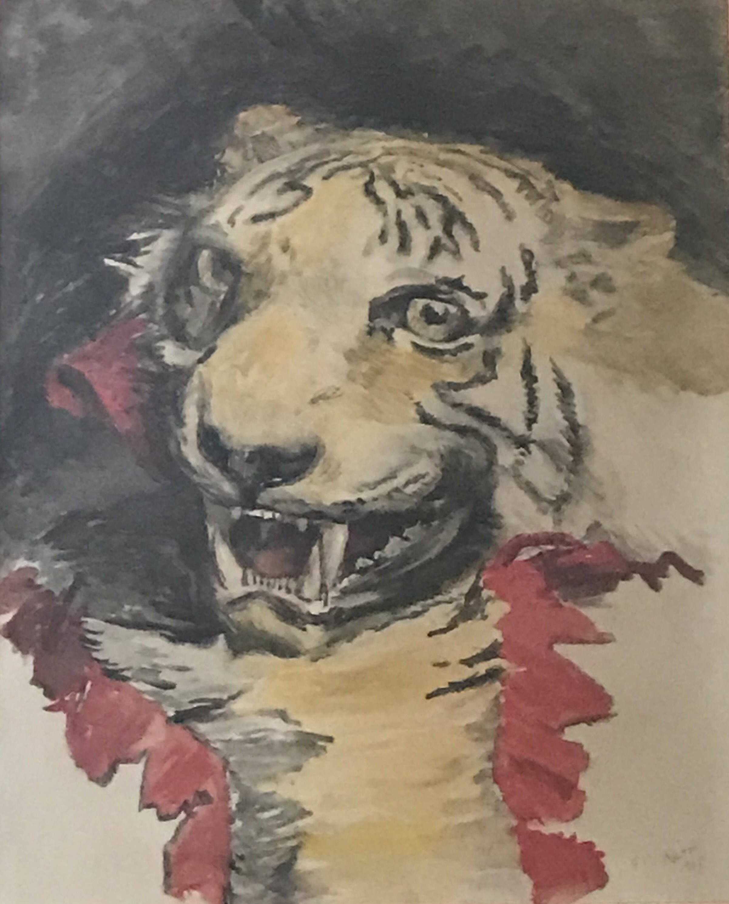Superb Original Watercolour Of A Tiger By The Renowned Artist George ...