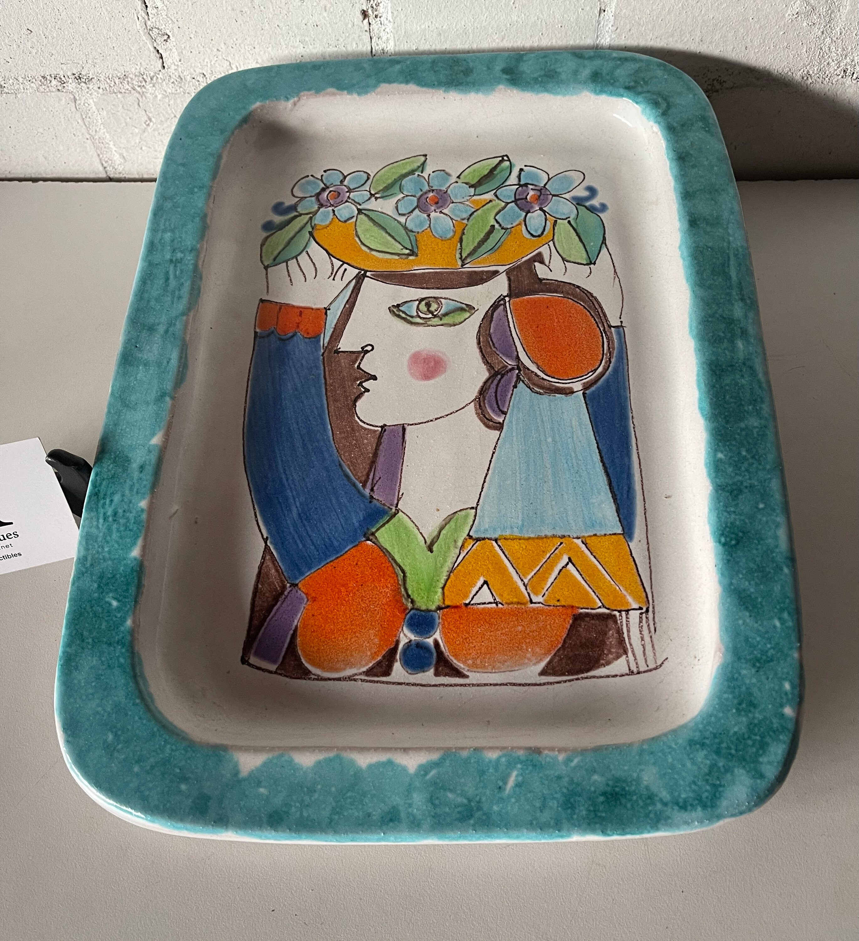 Superb Large 1960s Picasso inspired Platter Plate by Italian Giovanni ...