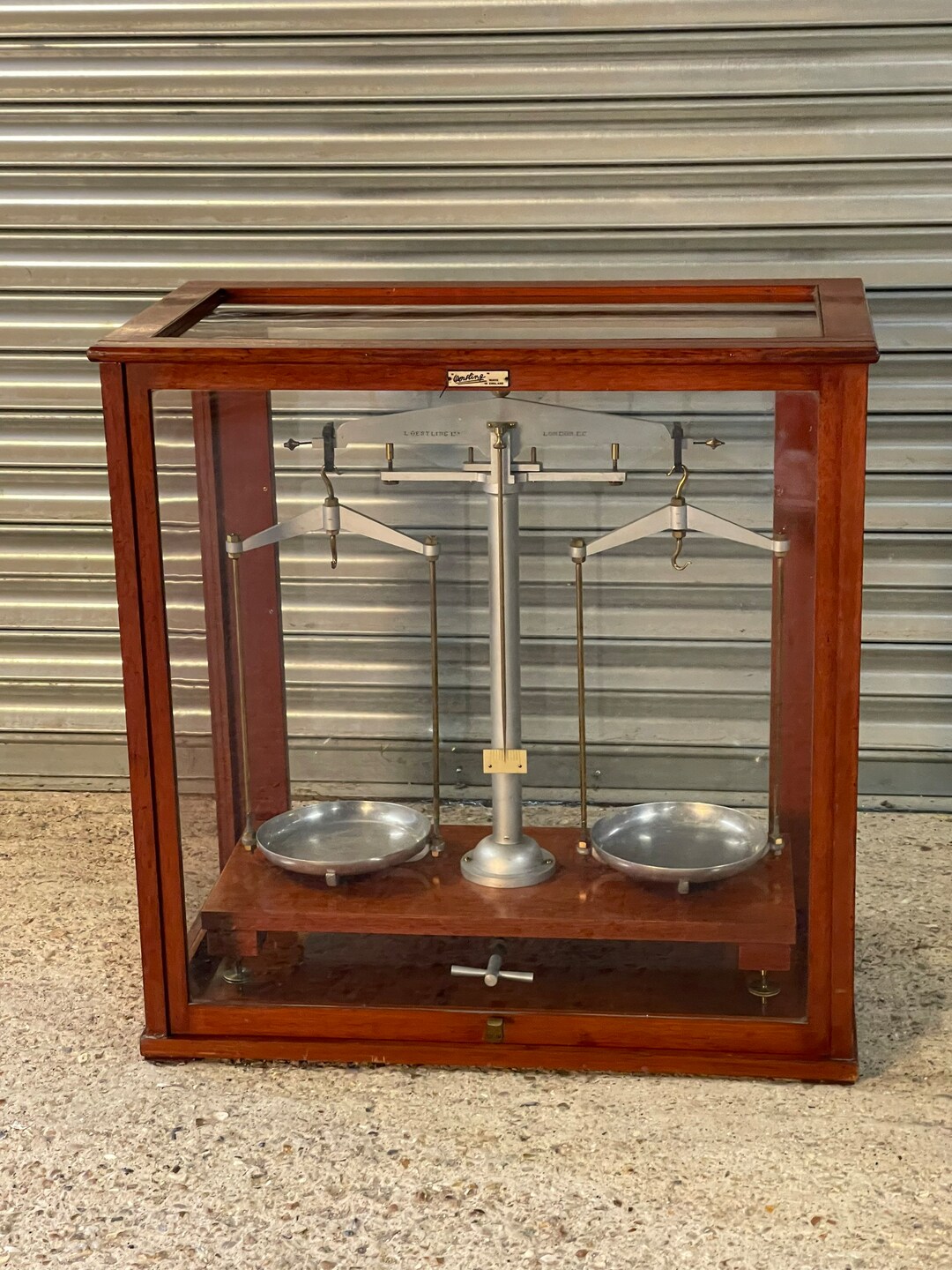Huge Set of L Oertling of London Scientific Balance Scales in Display ...