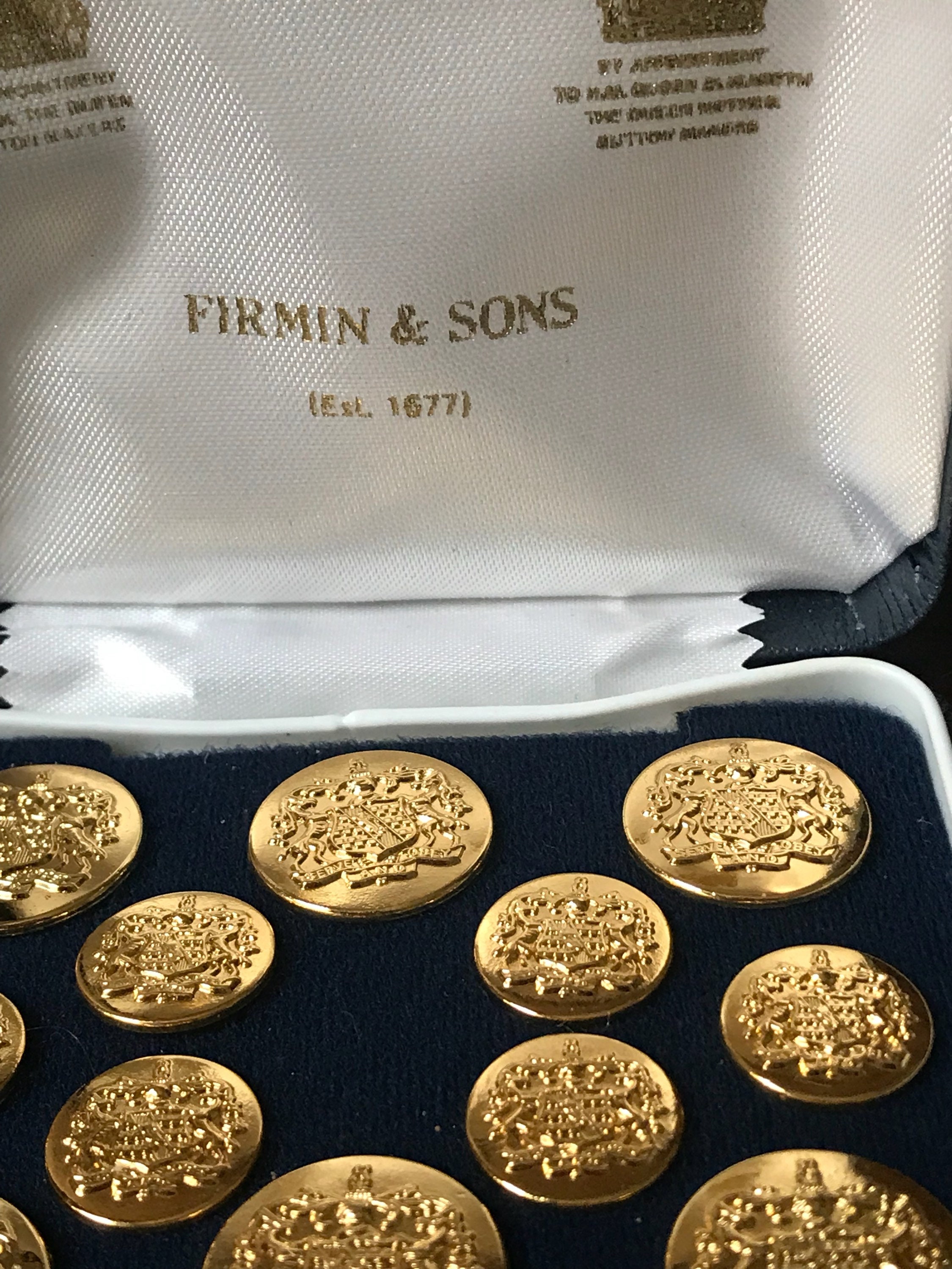 Beautiful Vintage Set of Firmin & Sons Buttons with the Worshipful ...