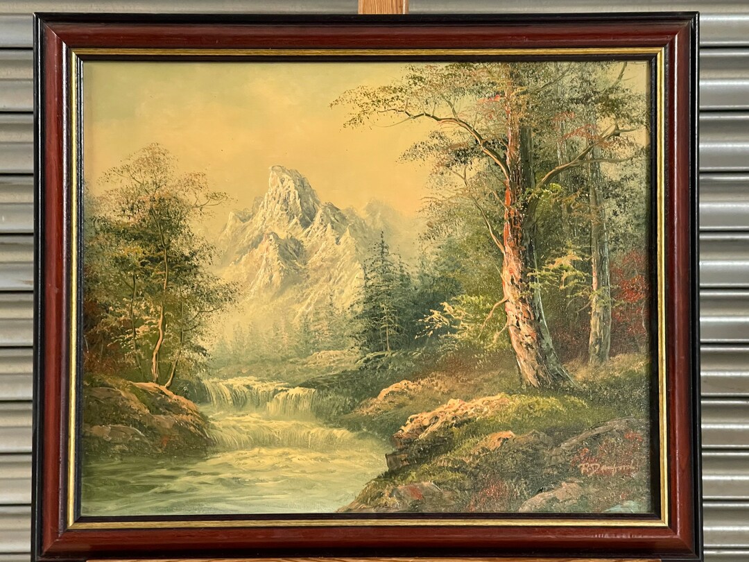 Original Oil Painting of a Mountain Woodland Landscape Scene by R ...