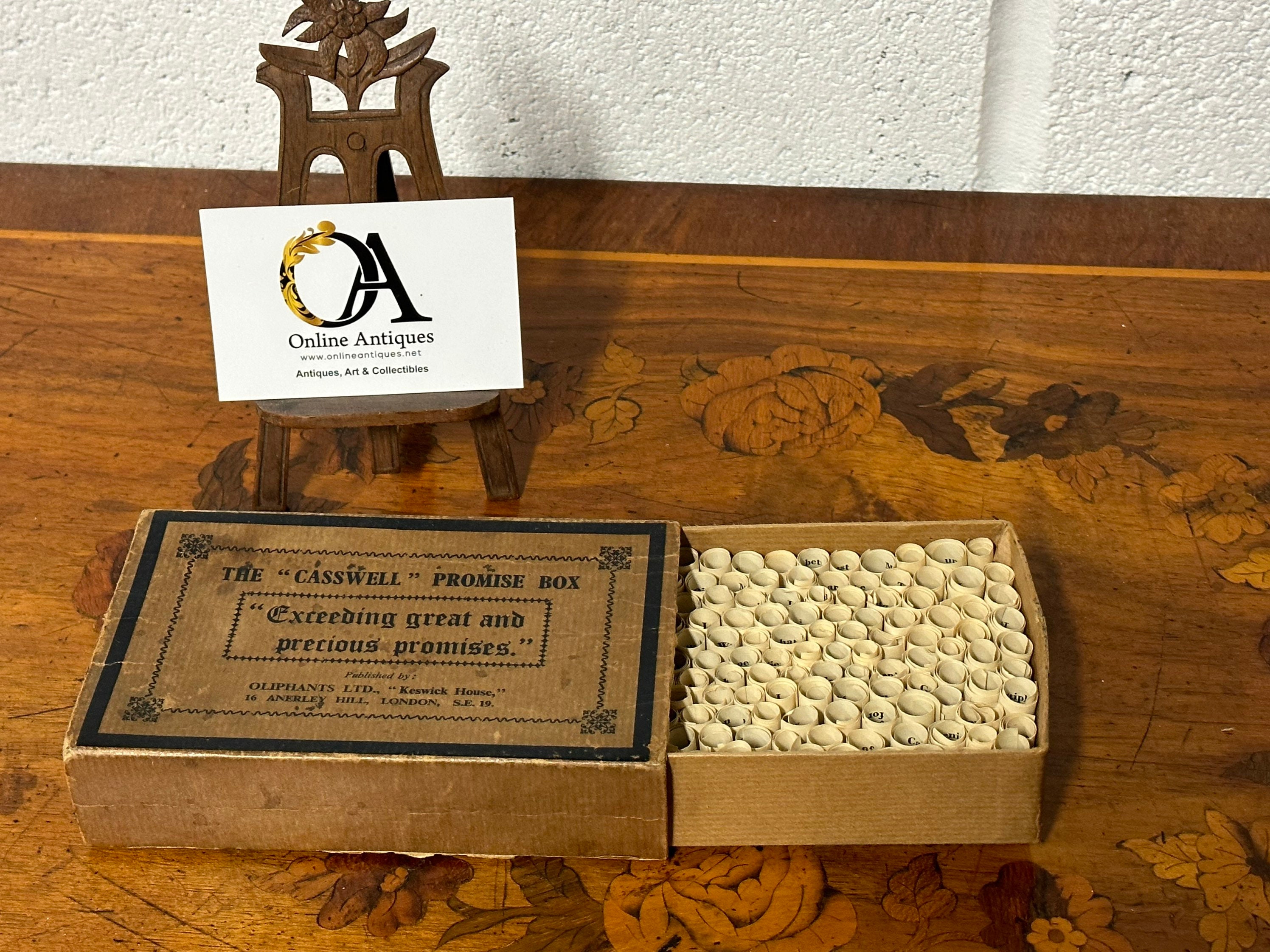 Rare Item! The ‘’Caswell’’ Promise Box ‘’Exceeding Great and Precious ...