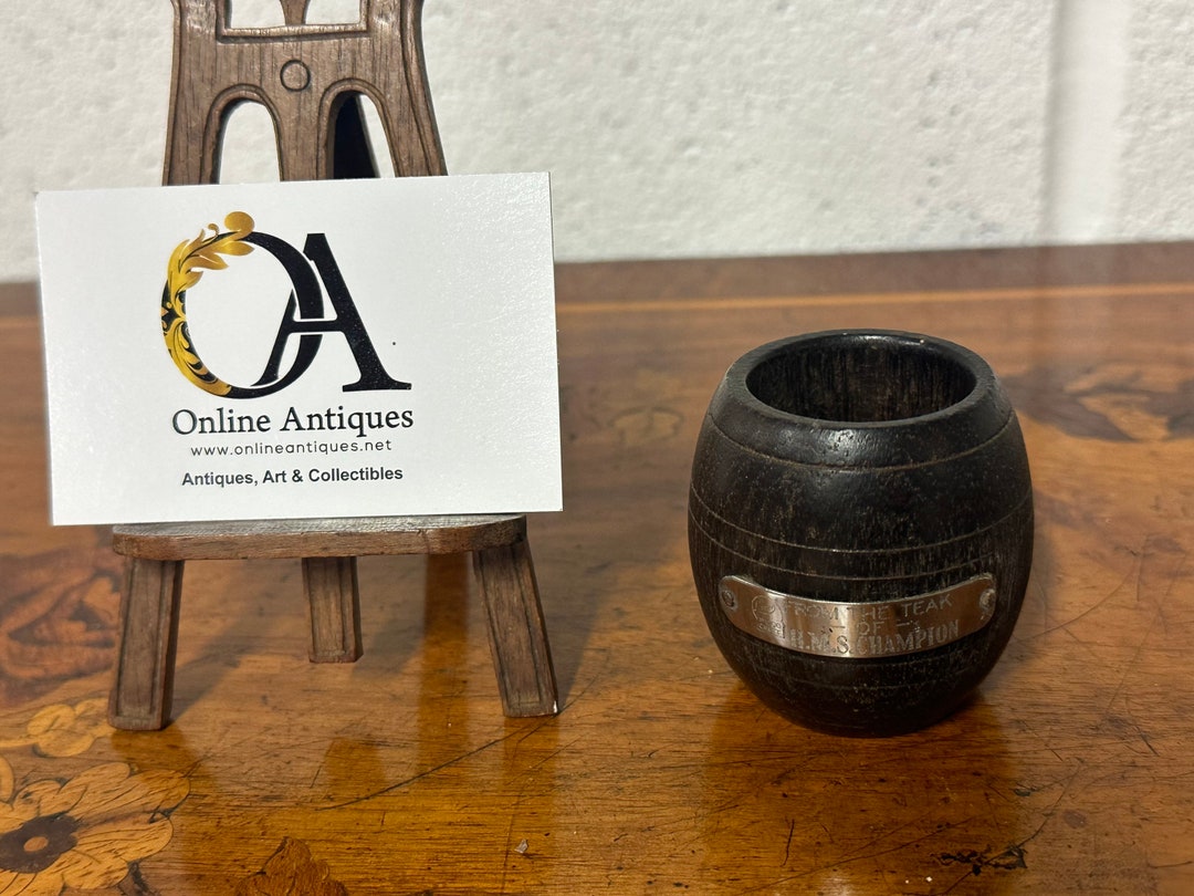 Antique Vesta / Match Holder Made From Teak From the HMS Champion - Etsy