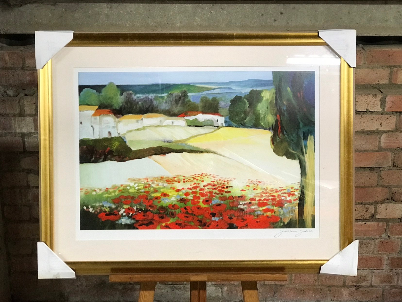 Beautiful Large Framed Print Titled Poppy 2 Signed By The Artist ...