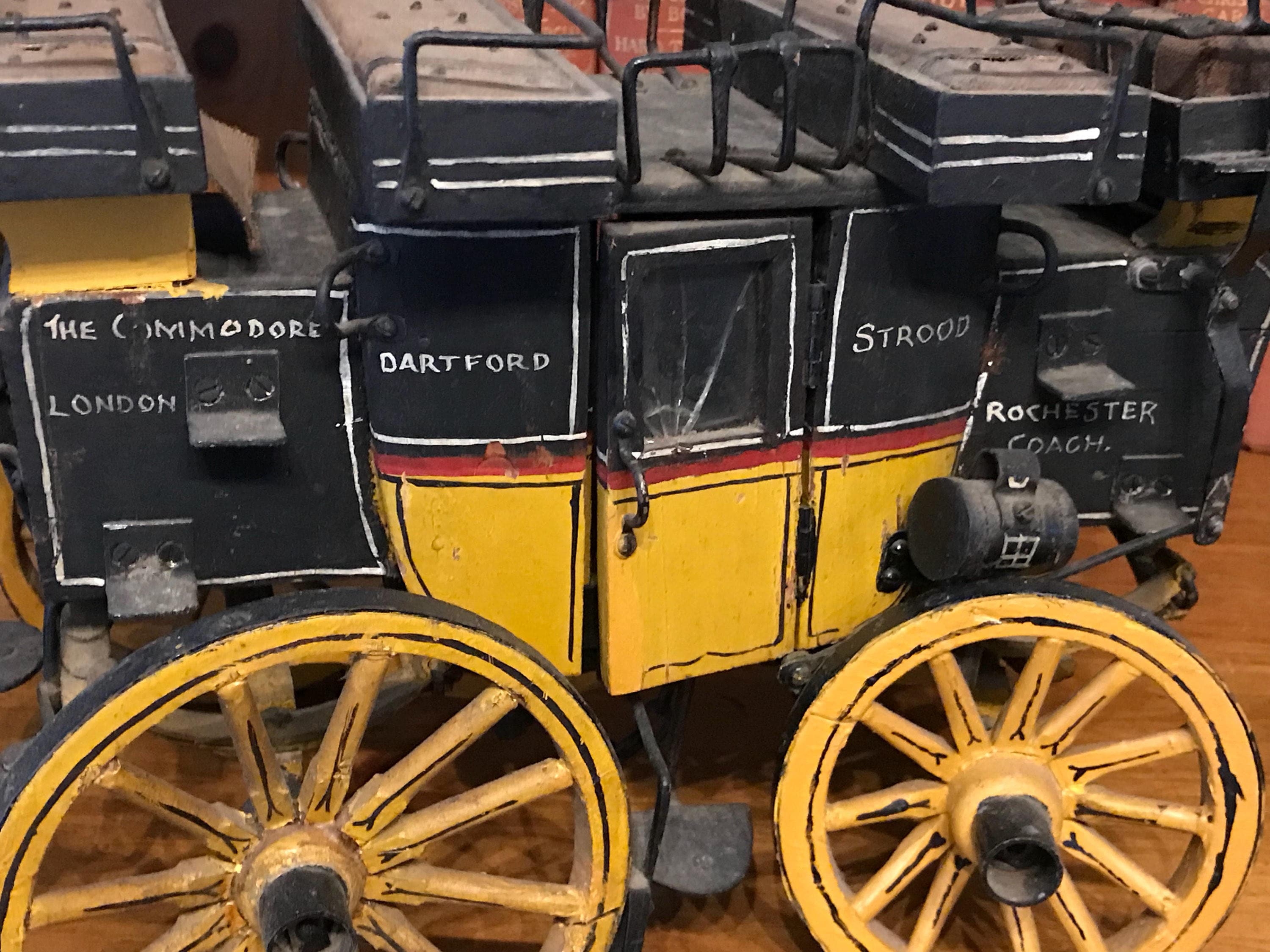 Antique Handmade Wooden Stagecoach ‘The Commodore’ London To Rochester