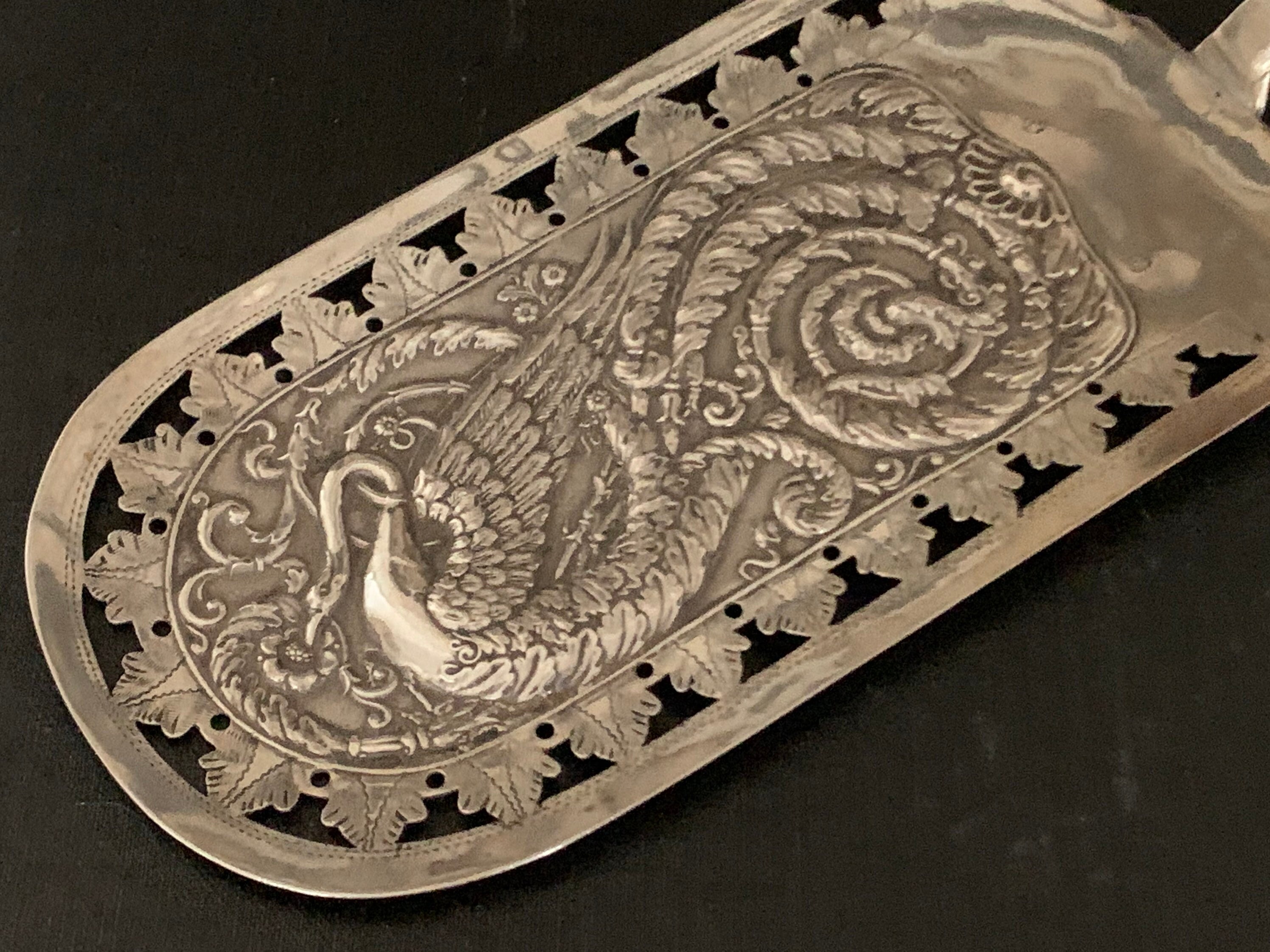 RESERVED FOR AUDREY Beautiful 19th century Danish Silver Pastry Cake ...