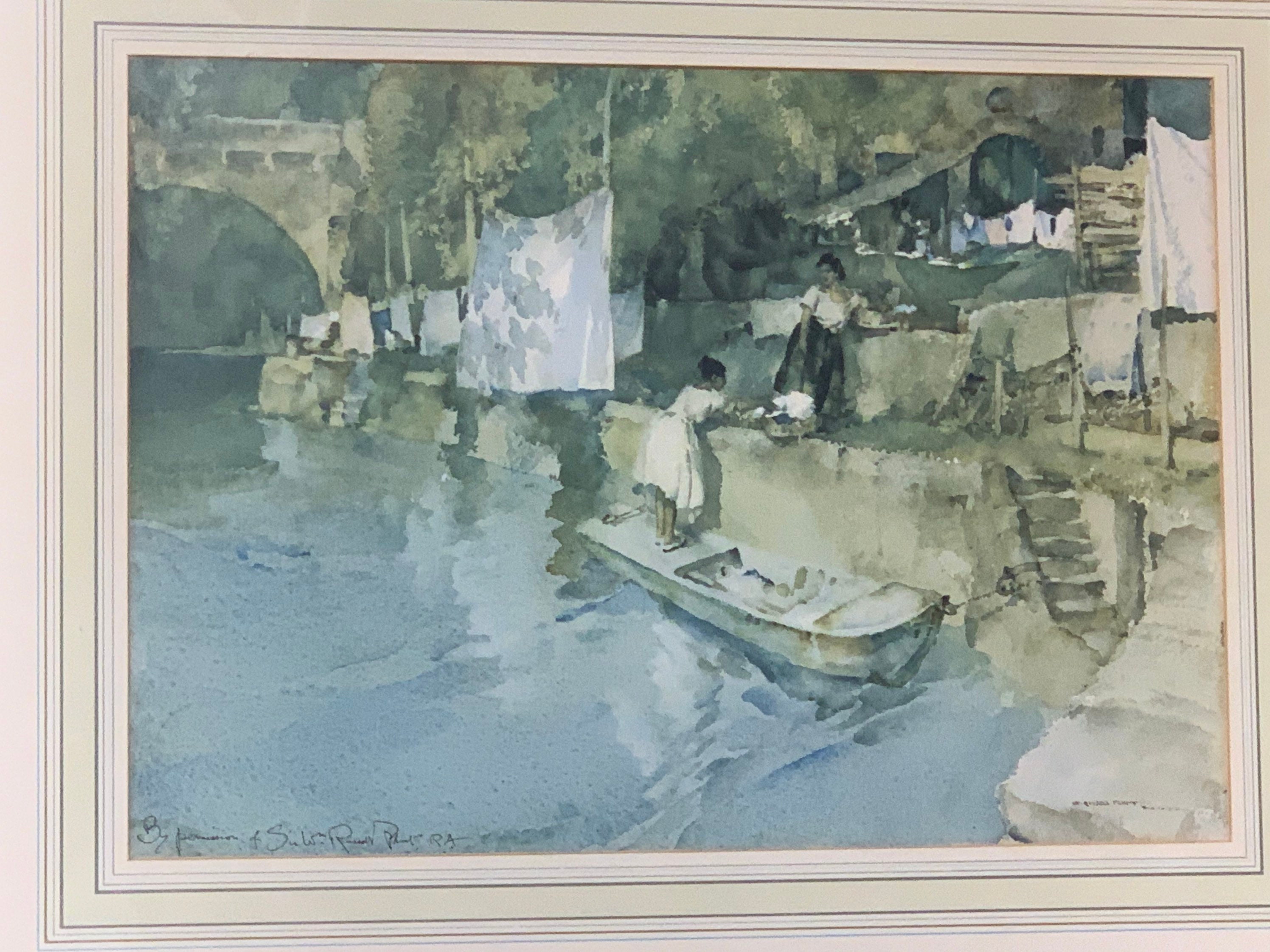 Sir William Russell Flint Print which is of two ladies by the River ...