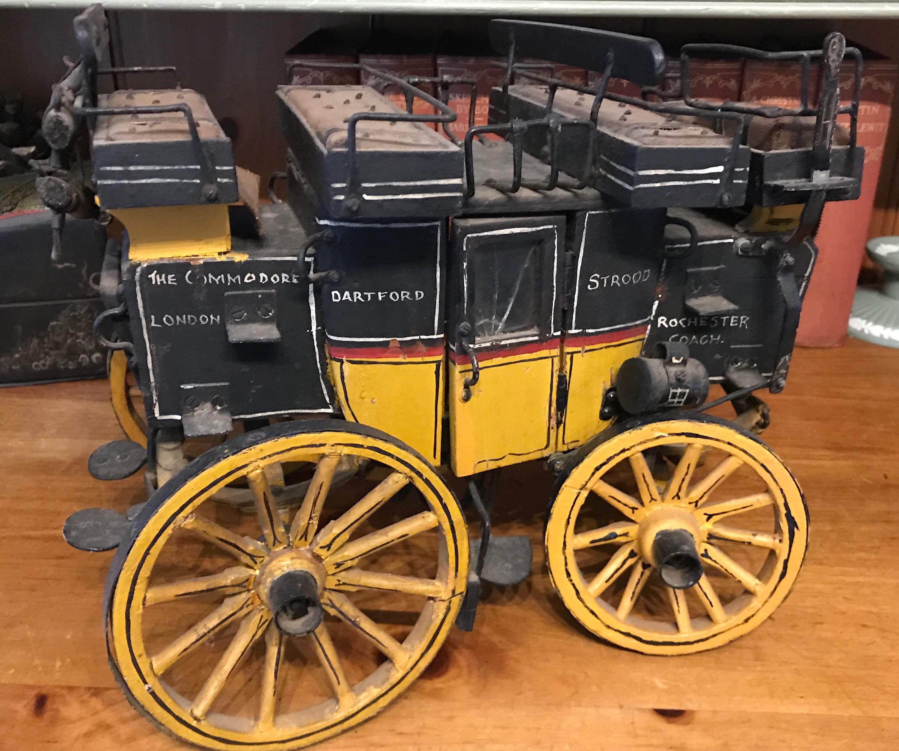 Antique Handmade Wooden Stagecoach ‘The Commodore’ London To Rochester