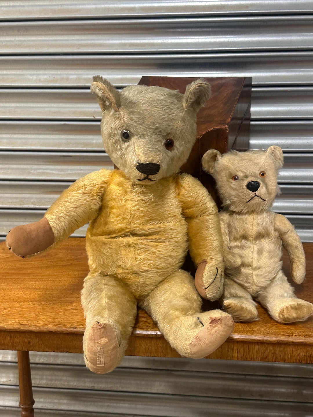 Two Cute Vintage Jointed Chad Valley Bears Chiltern Hygienic Small Bear ...