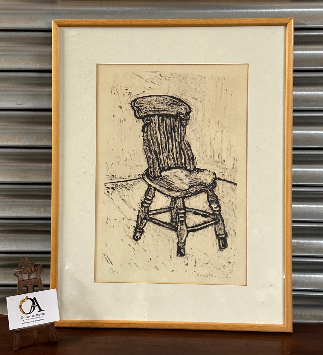 Wonderful Engraving by Artist, Allen Freiesleben Titled ‘chair’ Dated ...