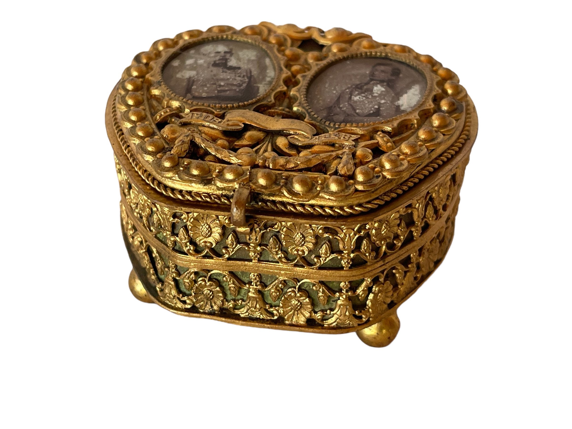 Rare Antique Gilt Metal Casket Celebrating Jubilee of Emperor Franz ...