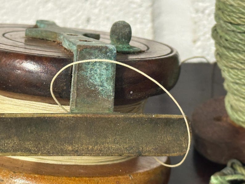 Vintage Wooden Fishing Reel and Hand Line - Etsy