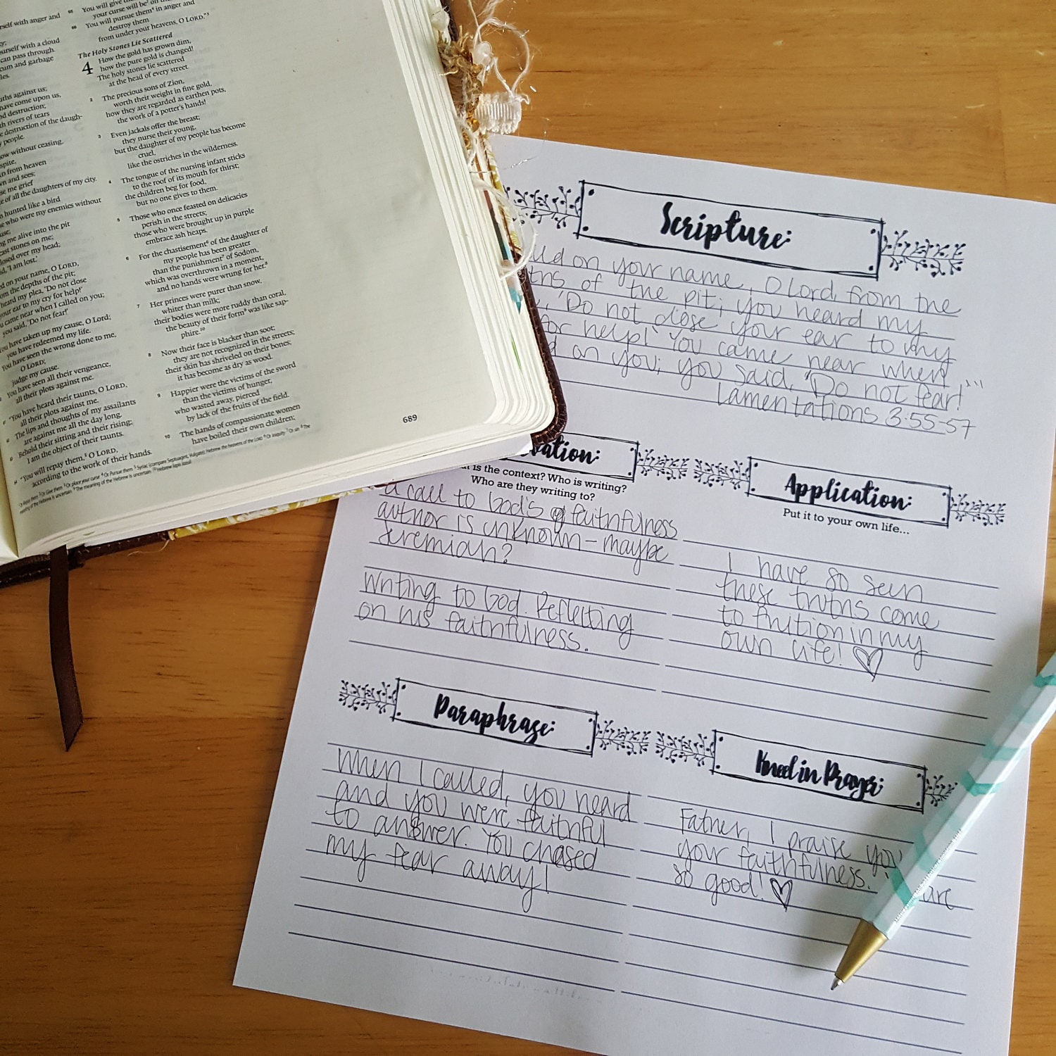 8.5x11 Devotional Journal Digital Download: Psalm 104 - Etsy