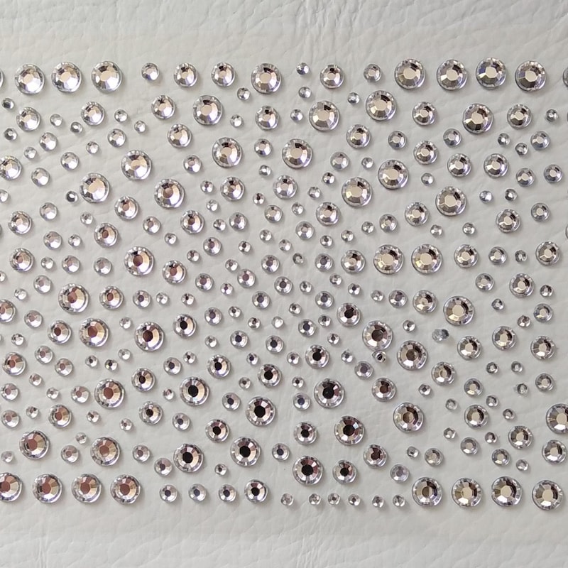 Blue Rhinestones on Fabric - Etsy UK