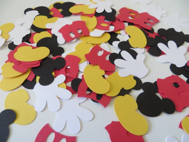 Mickey Mouse Confetti Set of 160 Disney Mickey Mouse - Etsy