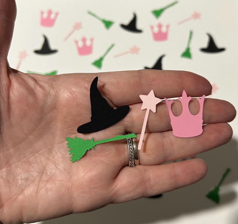 Witch Confetti - Set of 100 - Witch Hat, Crown, Witch's Broom, Wand ...