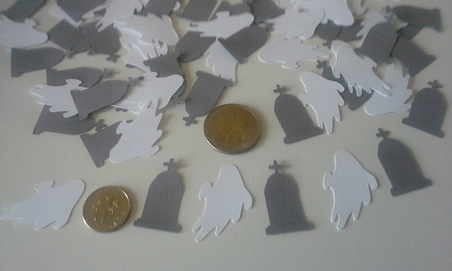 Halloween Confetti Ghosts & Tombstone Set of 100 Table - Etsy
