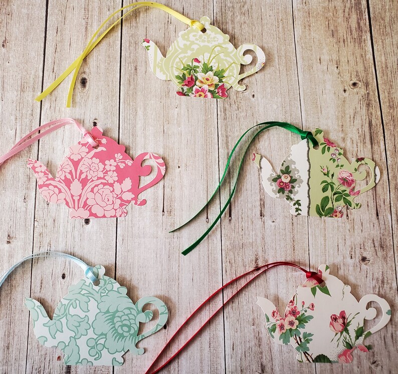 Tea Party Teapot Gift Tags 2 Set of 10 Shabby Chic - Etsy
