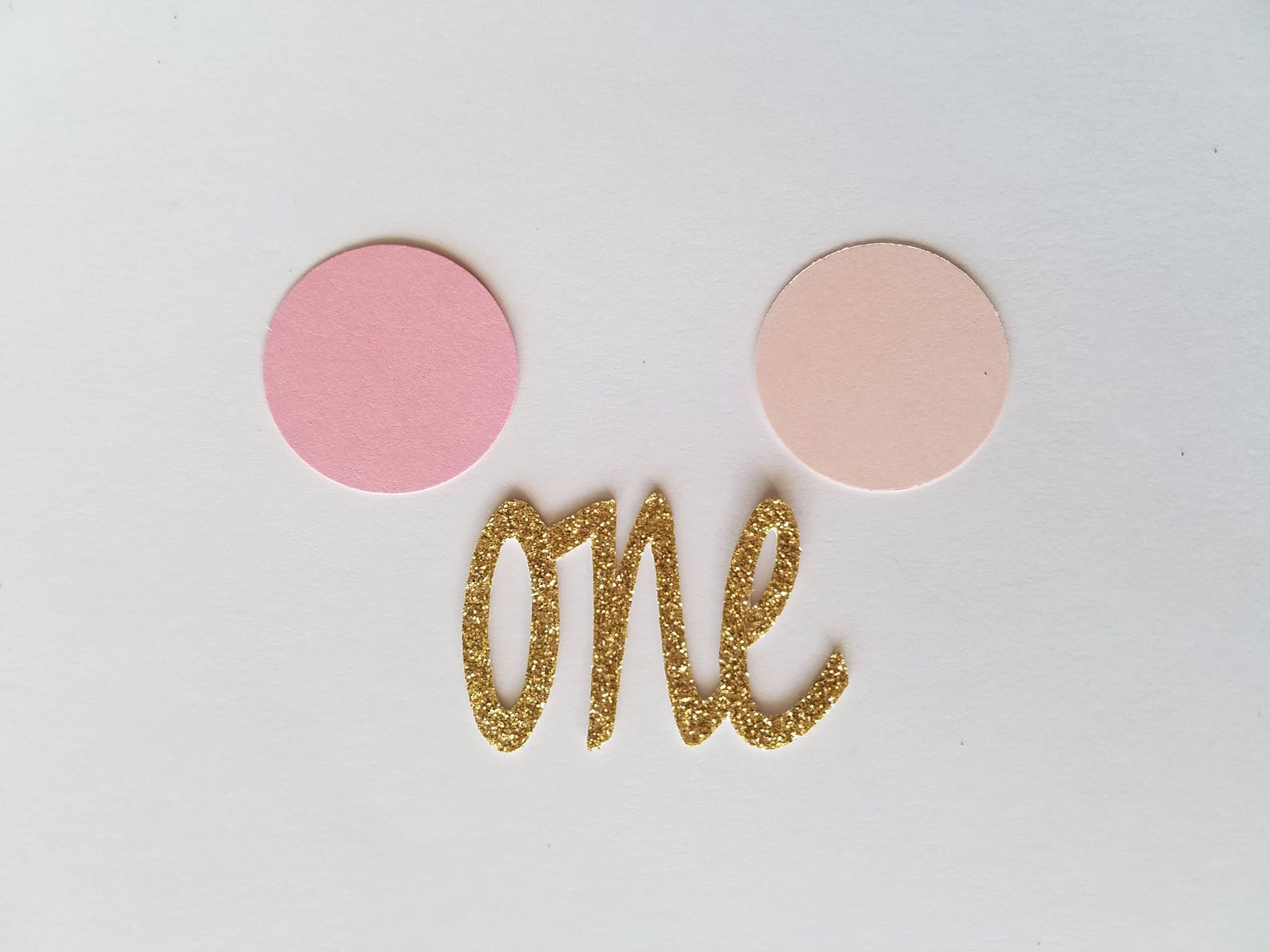 First Birthday Confetti Pink and Gold One Confetti Set of - Etsy