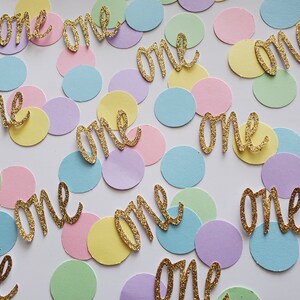 First Birthday Confetti Pastel Rainbow - One Confetti - Set of 120 ...
