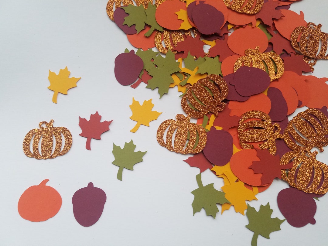 Fall Confetti - Autumn Confetti - Thanksgiving Confetti - Set of 135 ...