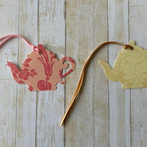 Tea Party Teapot Gift Tags 2 Set of 10 Shabby Chic Bridal Shower Baby ...