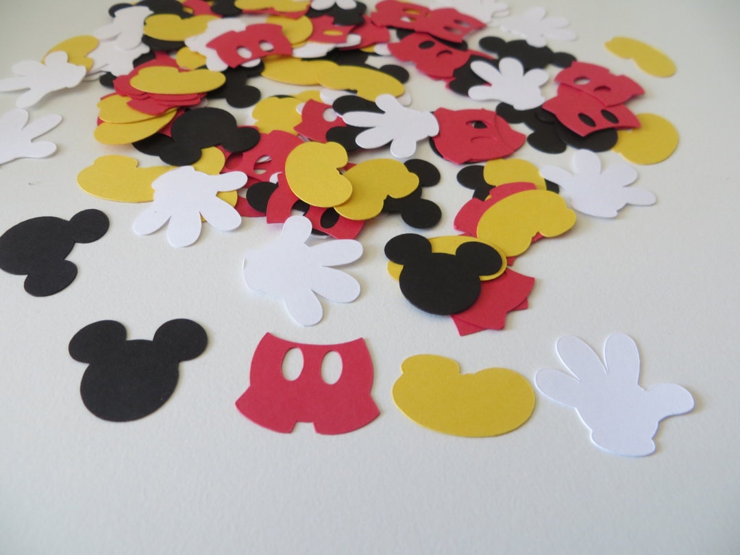 Mickey Mouse Confetti - Set of 160 - Disney - Mickey Mouse Shapes - Etsy