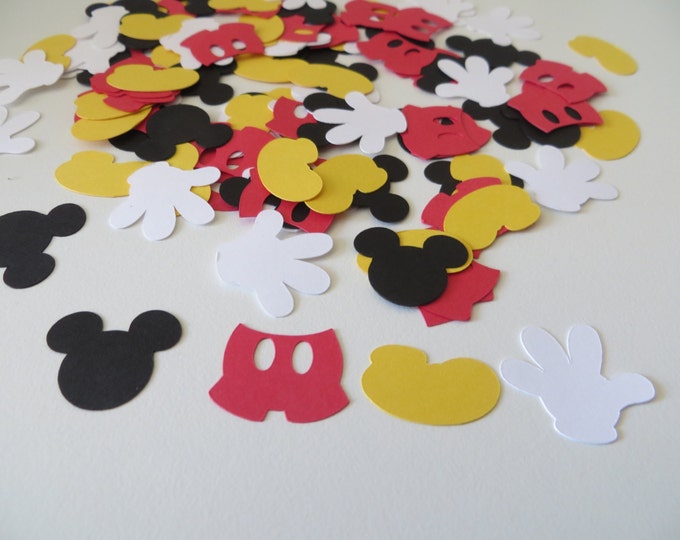 Mickey Mouse Confetti Set of 160 Disney Mickey Mouse Shapes - Etsy