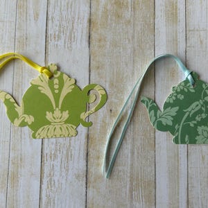 Tea Party Teapot Gift Tags #2 - Set of 10 - Shabby Chic - Bridal Shower ...