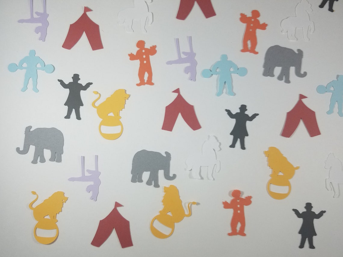 Circus Confetti Vintage Set of 160 Carnival Confetti | Etsy