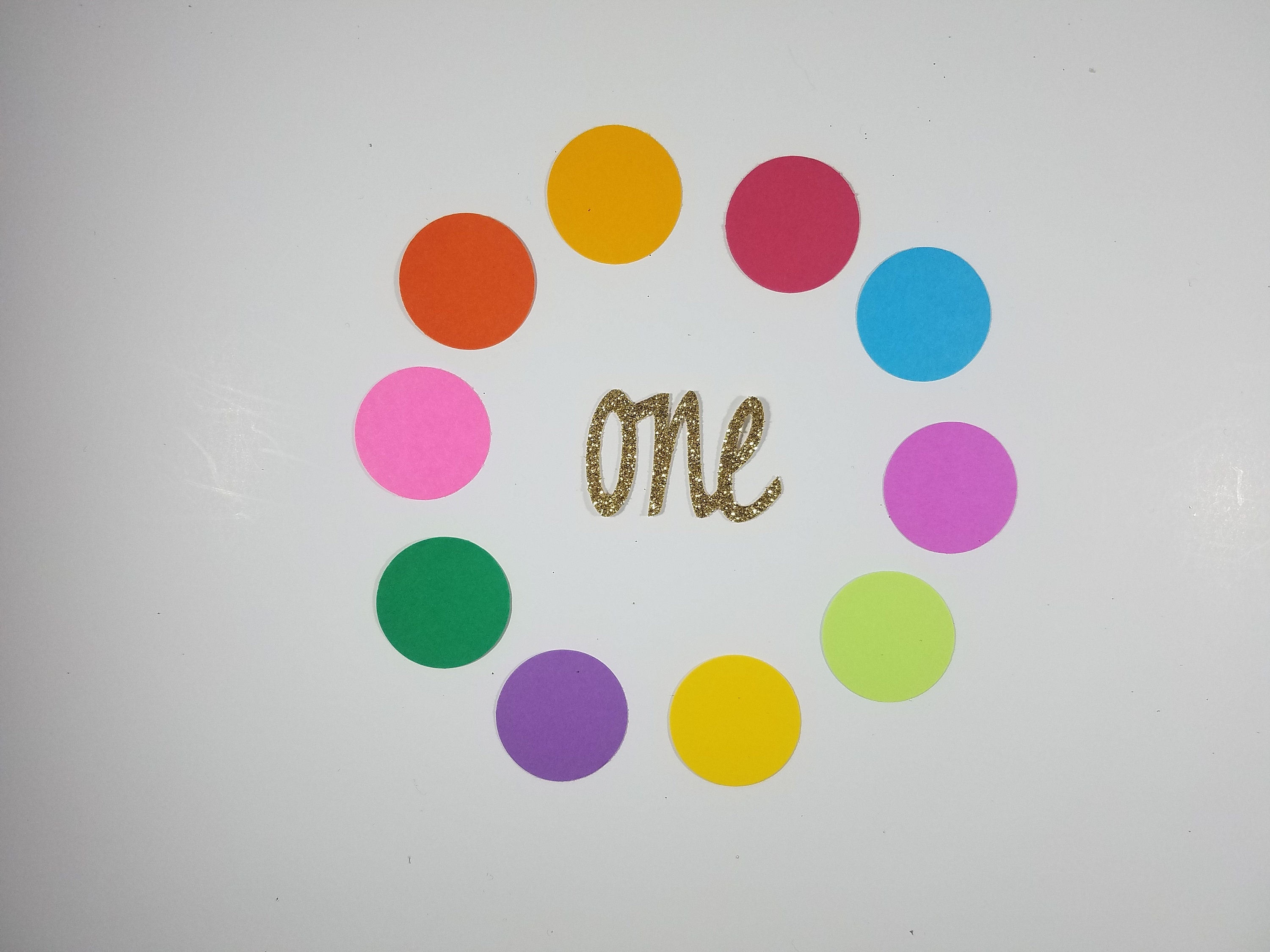 First Birthday Confetti Rainbow One Confetti Set of 120 - Etsy