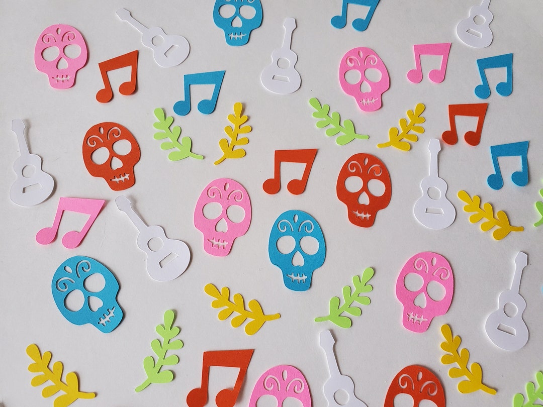 Coco Inspired Confetti - Set of 120 - Handmade - Coco, Sugar Skulls ...