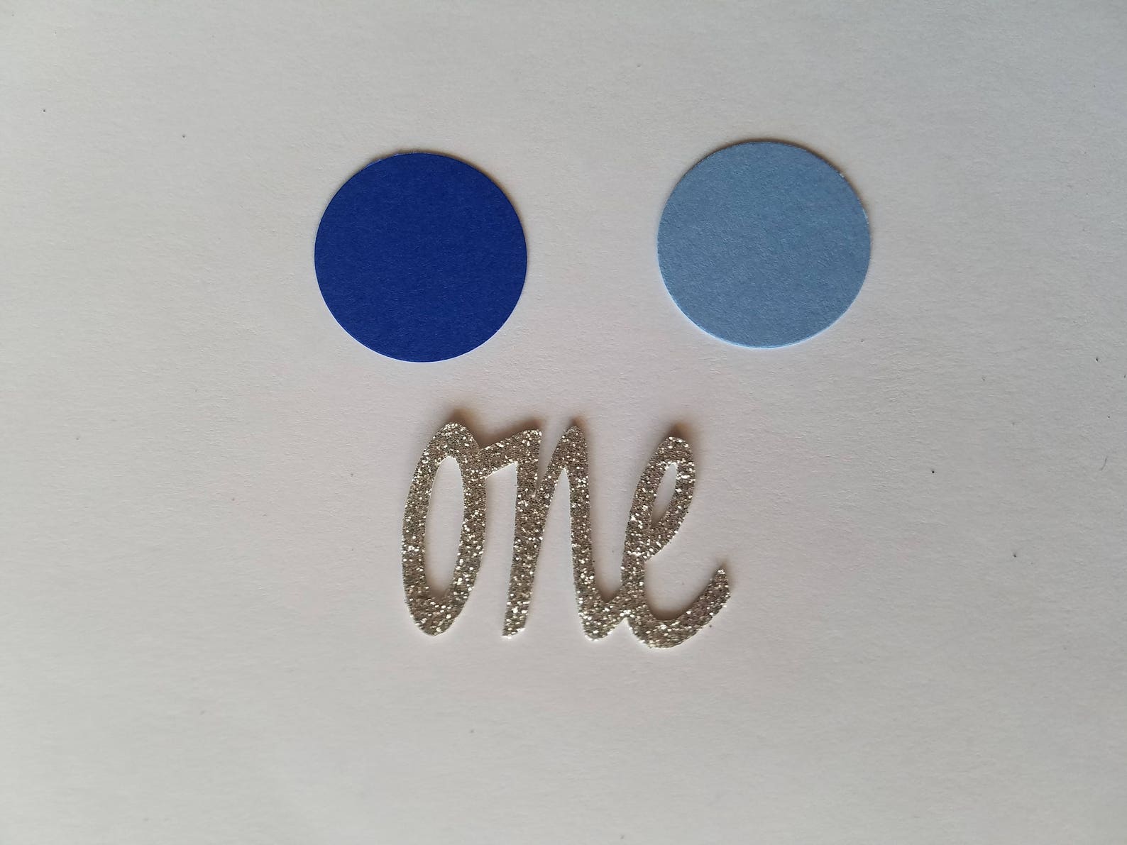 First Birthday Confetti One Confetti Blue & Silver Set - Etsy