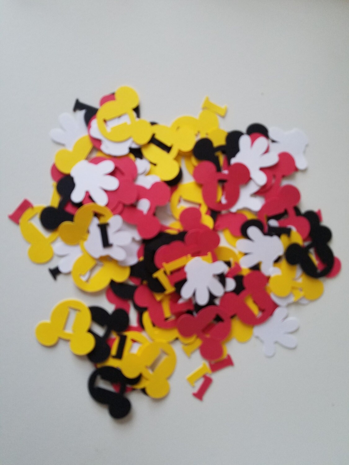 Mickey Mouse First Birthday Confetti Black Red Yellow - Etsy